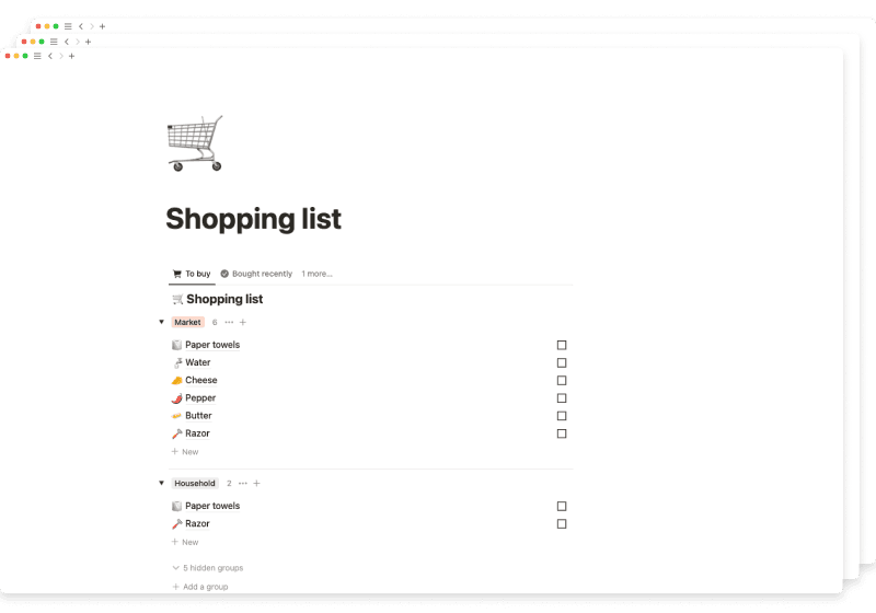 Your Perfect Shopping List Notion Template by Notionism ️
